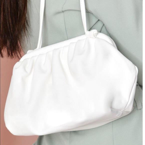 miss pap | Bags | Miss Pap White Ruched Cross Body Bag | Poshmark